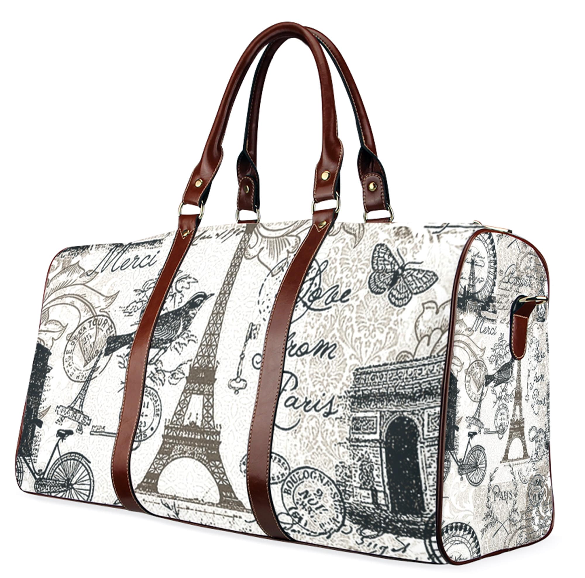 Paris Doctor Bag Paris Scenic Pattern Bag Satchel Bag | Etsy