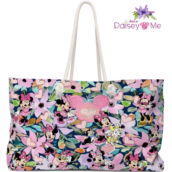 Minnie Mouse violet Bouquet mouse Character Weekender Tote | Etsy