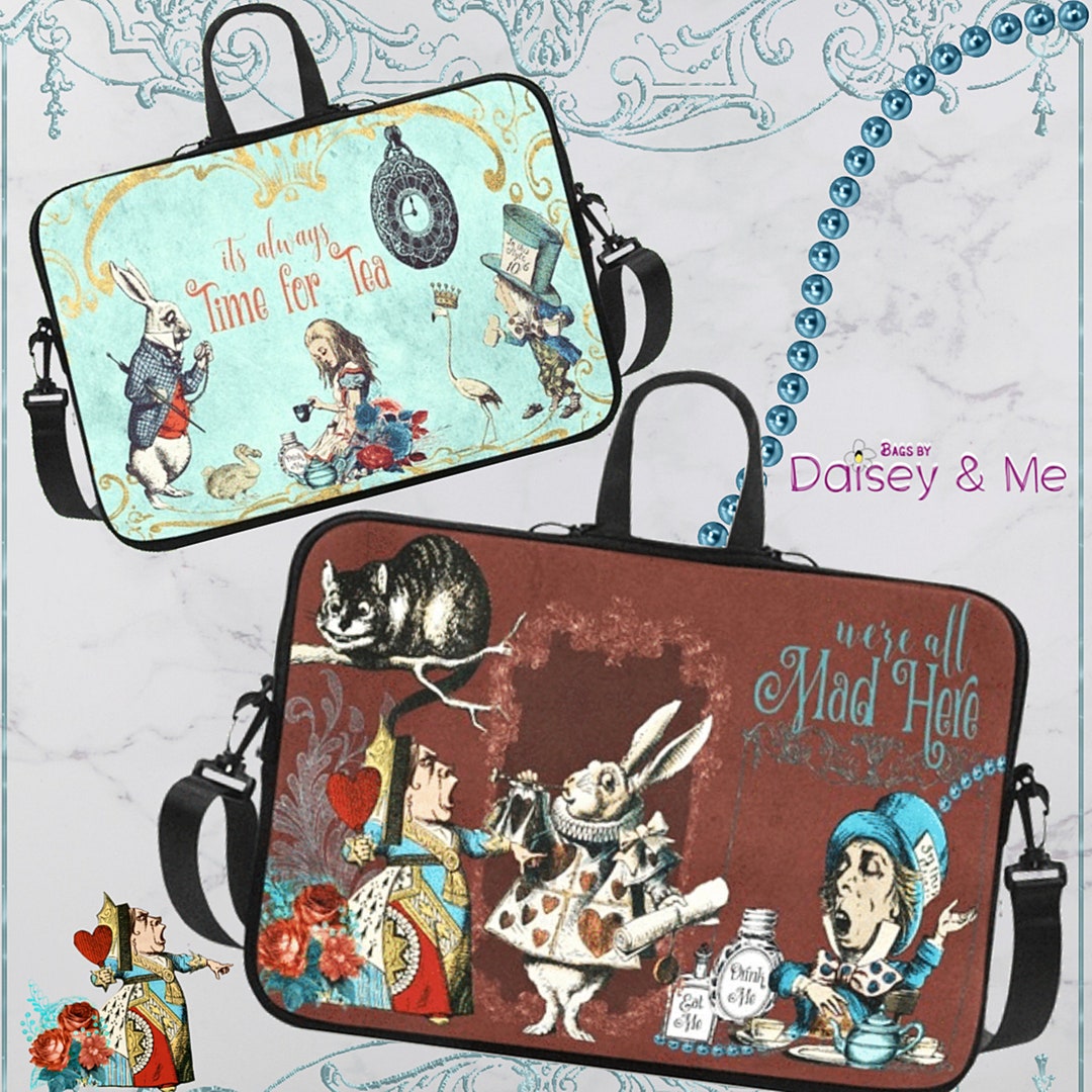 Computer Laptop Bag Alice in Wonderland Crossbody Bag Alice Gift the ...