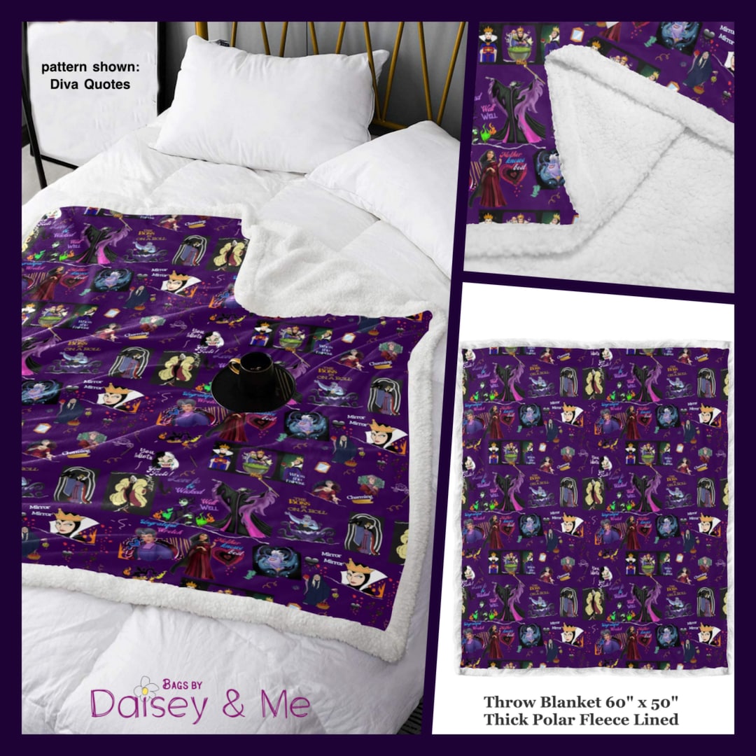 Villains ∙ Bed Blanket Throw ∙ Evil Queen ∙ Maleficent ∙ Cozy Blanket Throws ∙ Blanket Wrap ∙ ...