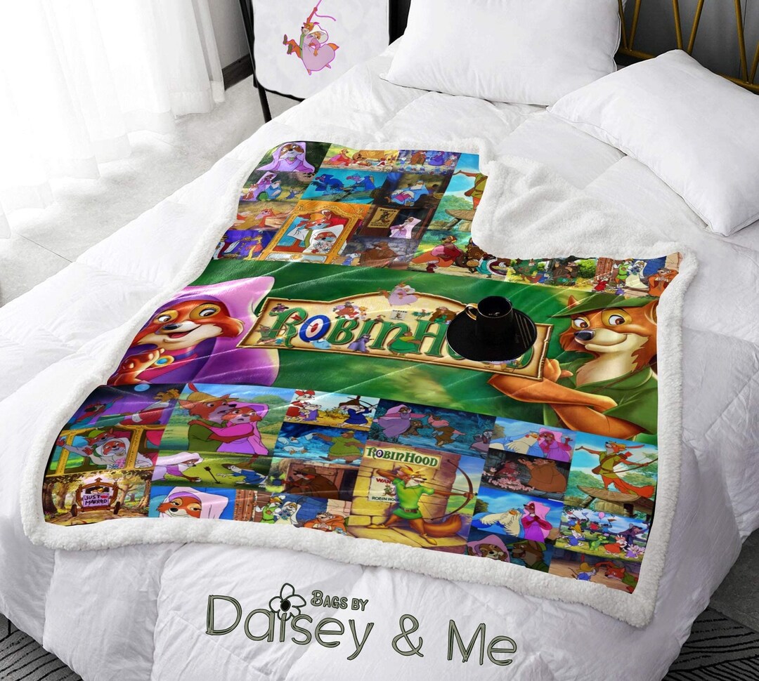 Robin Hood Characters • Cozy Fleece Blanket • Sherpa Throw • Sherwood ...