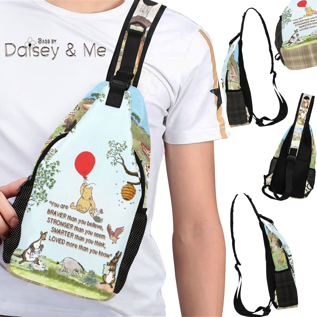 Crossbody Sling Backpack ∙ Classic Winnie the Pooh ∙ Piglet ∙ Chest Bag ...