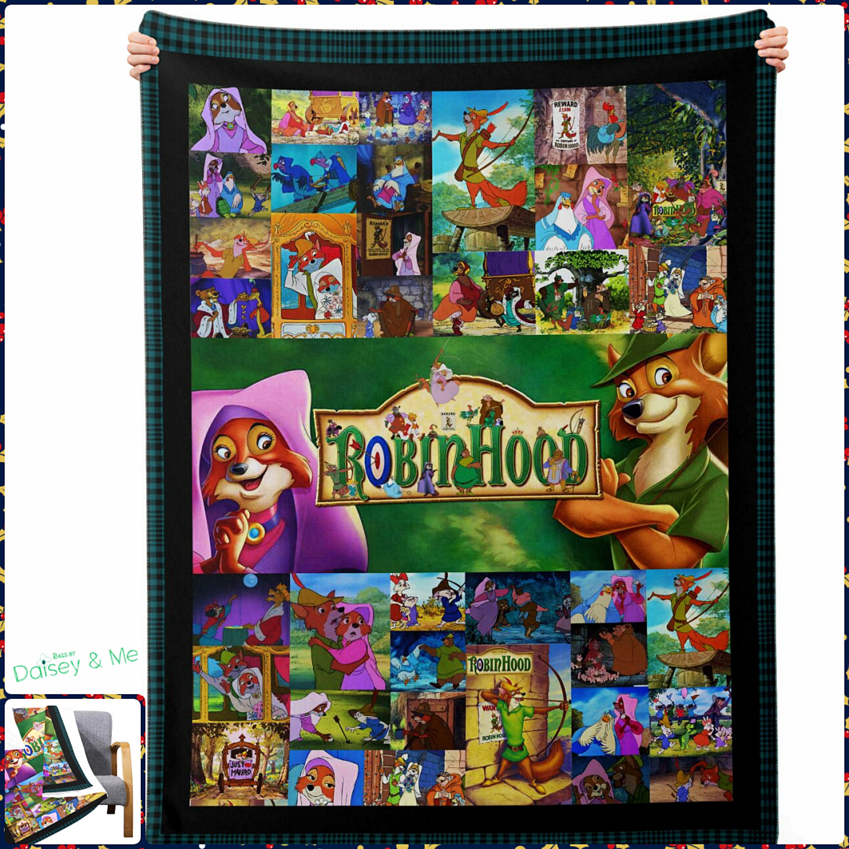 Robin Hood Characters • Cozy Fleece Blanket • Sherpa Throw • Sherwood ...