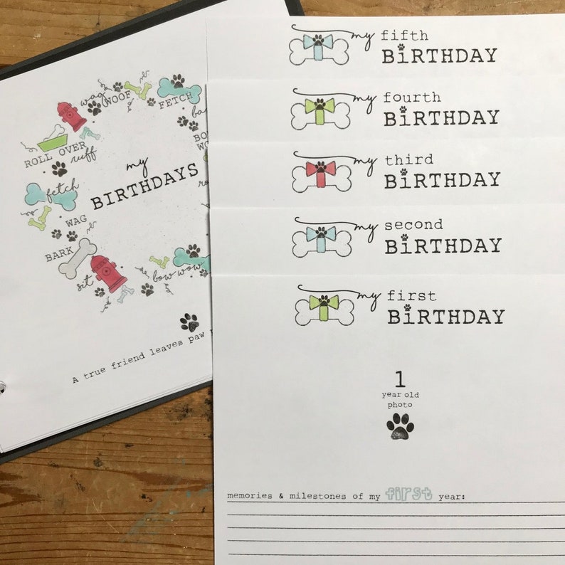 Pet Memory Book // Dog House Cover // Handmade Dog Memory Book - Etsy