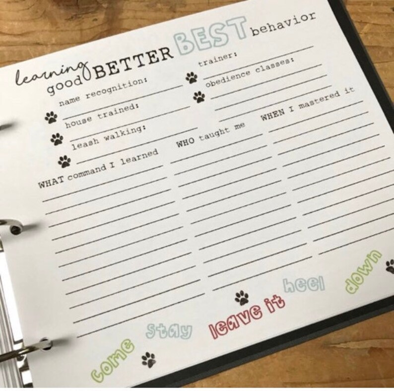 Pet Memory Book // Banner Cover // Handmade Pet Memory Book Gift Pet ...