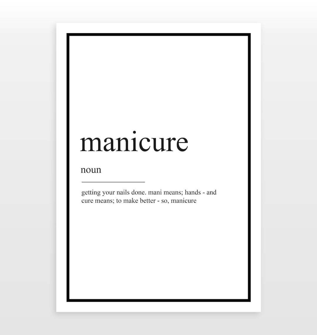 Manicure Definition Print - Etsy