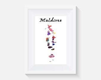 Old Maldives Map 1705 Vintage Maldivian Islands Atlas Poster - Etsy