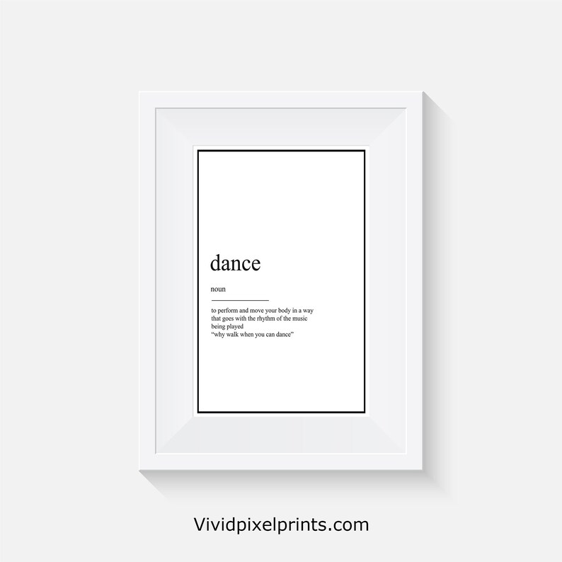 Dance poster Definition Print | Etsy