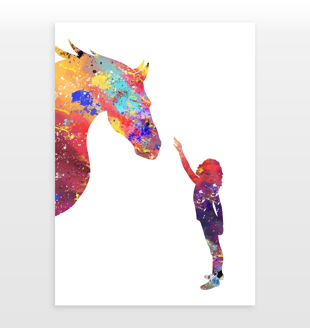 Horse Riding Poster Equestrianism Print Watercolour Print - Etsy