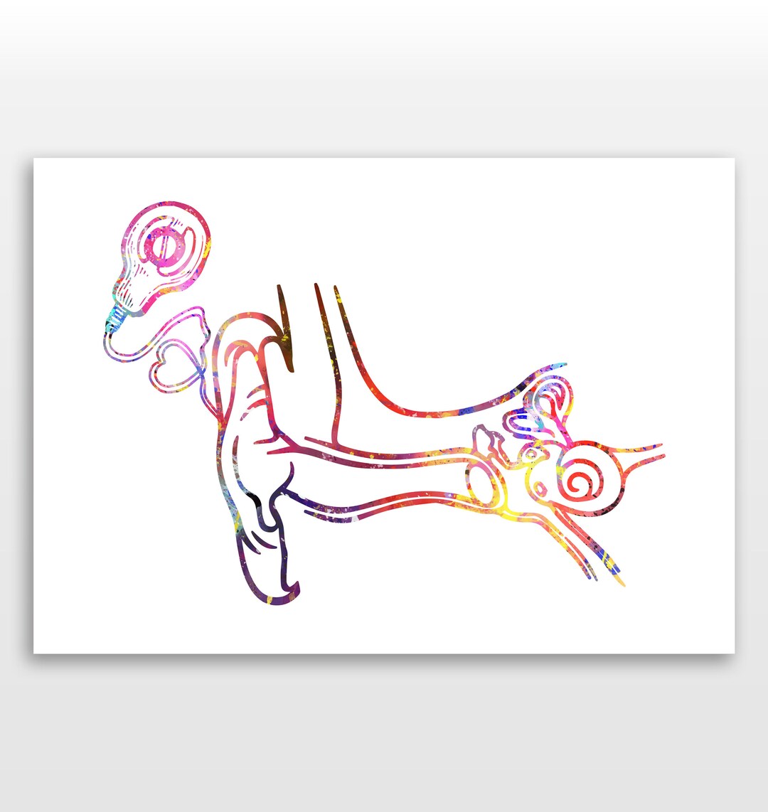 Cochlea Implant Poster - Ear Print - Watercolour Print - Etsy