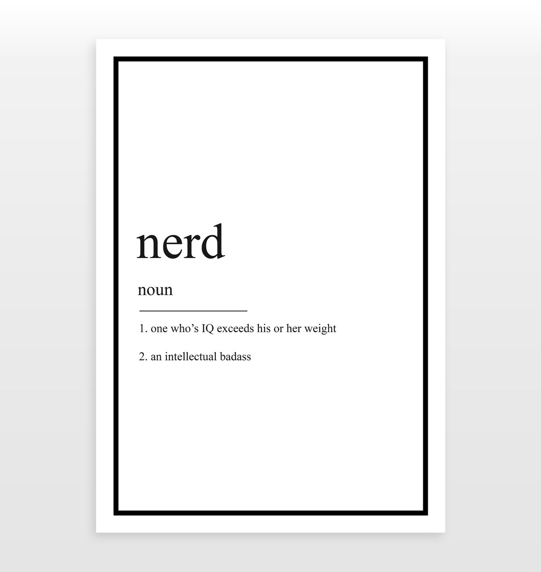 Nerd - Definition Print - Etsy