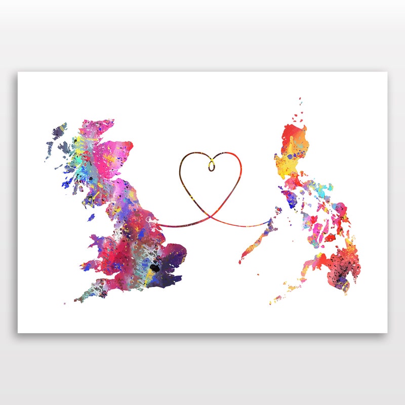 Philippines on Map of World - Etsy UK