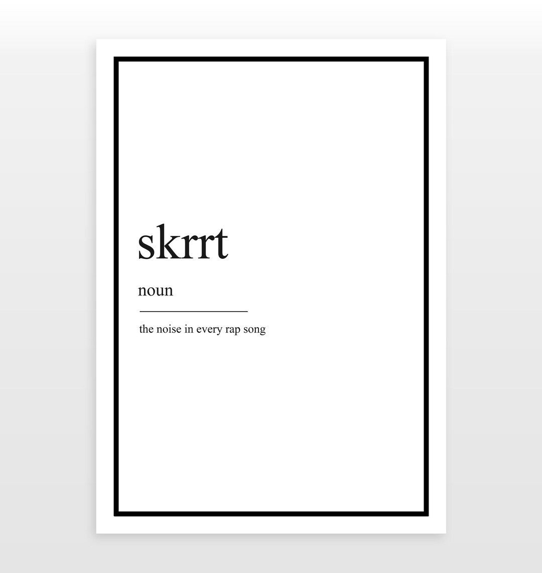Skrrt Definition Print - Etsy