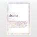 Drama Definition Print - Etsy