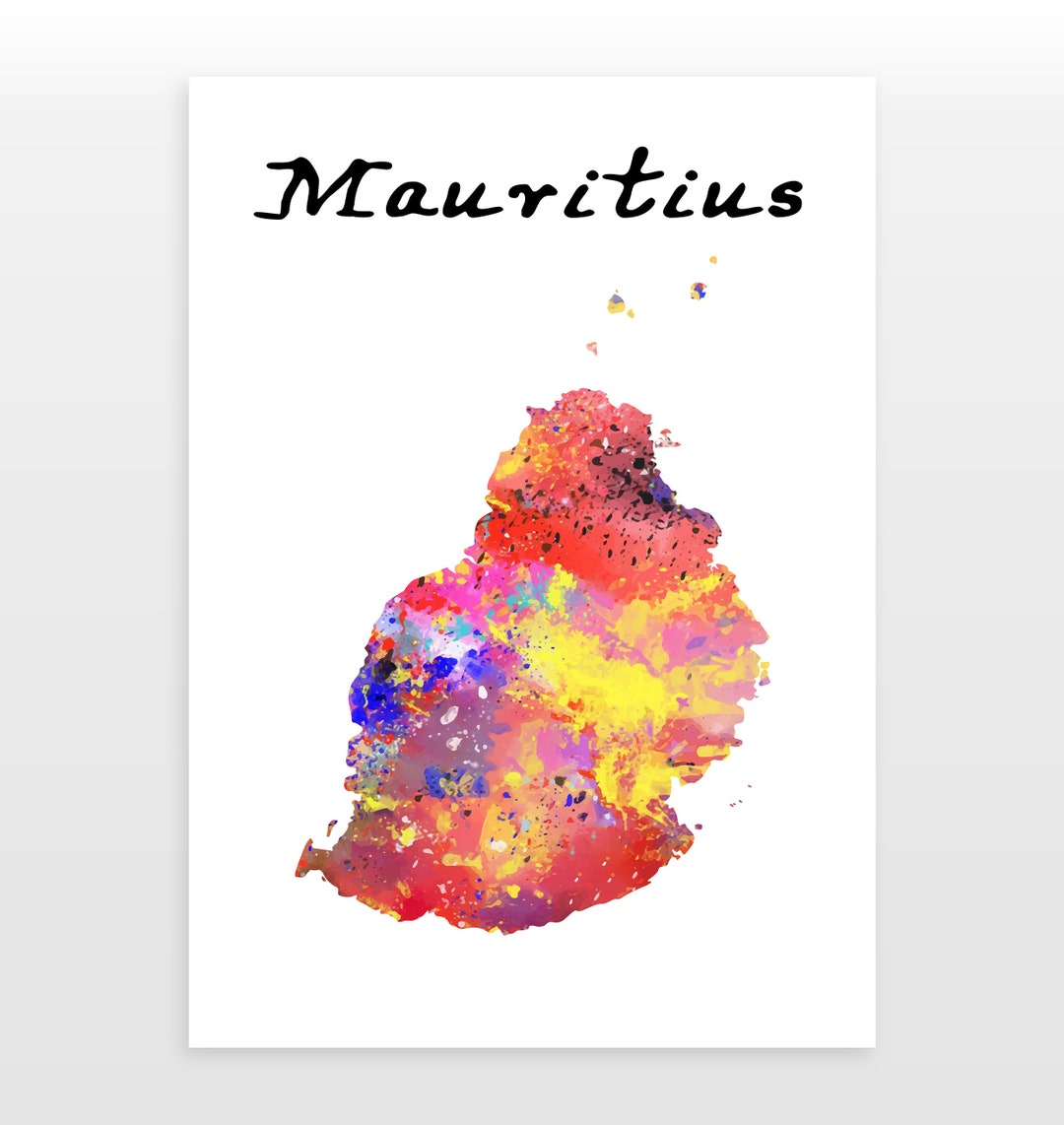 Mauritius Watercolour Print - Etsy