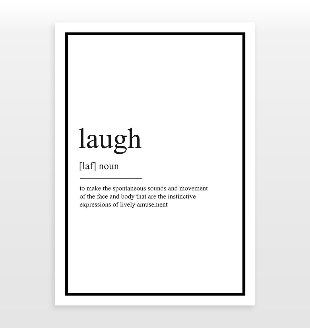 Laugh Definition Print - Etsy