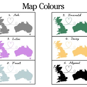 Personalised Map Print Any Two Countries Custom Map Art Available in 12 ...