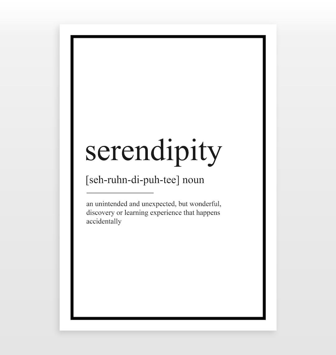 Serendipity Definition Print - Etsy