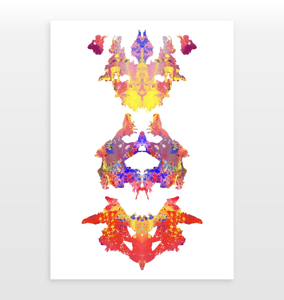 Rorschach Poster - Psychotherapy Print - Watercolour Print - Etsy