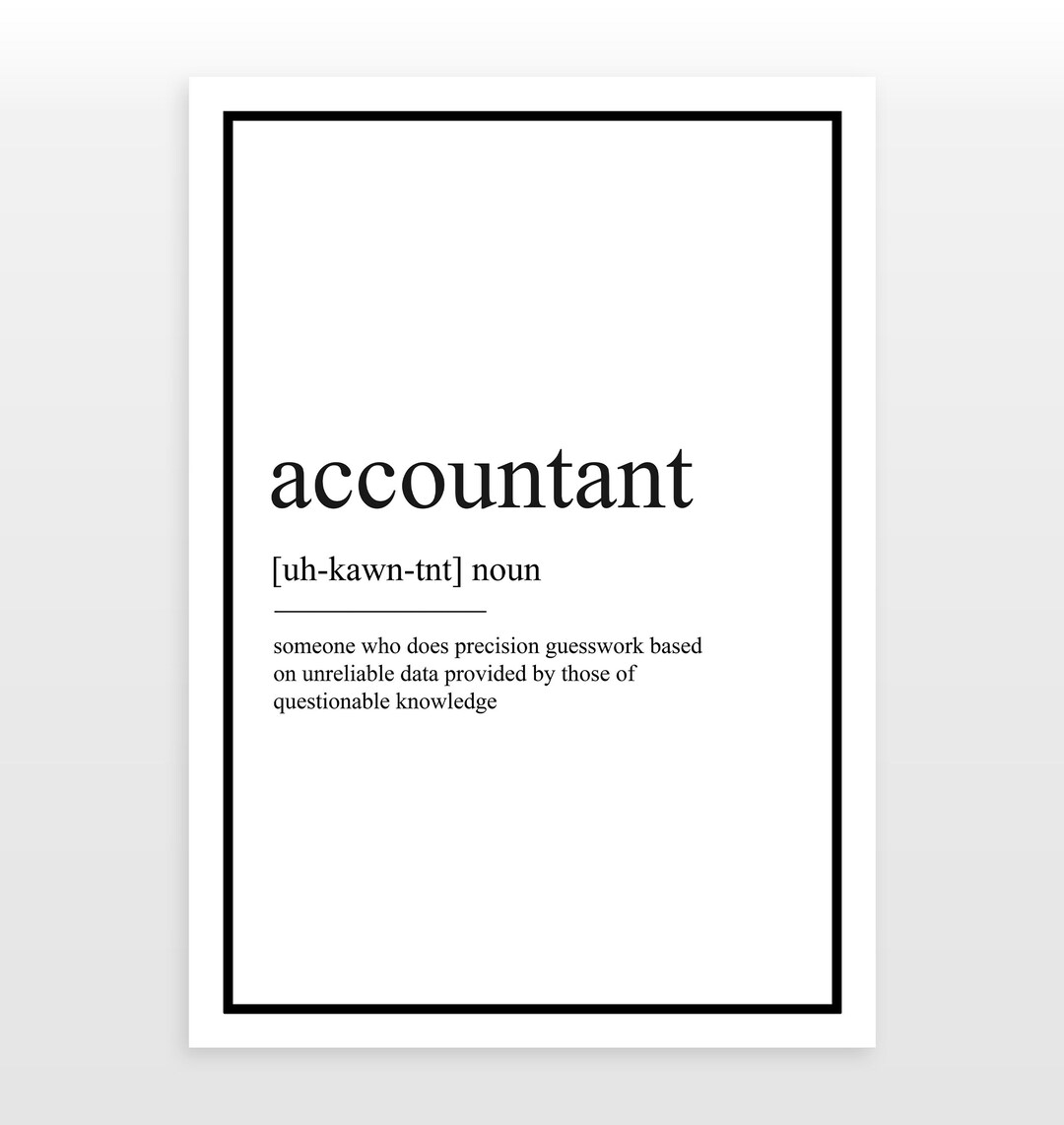 Accountant Definition Print - Etsy