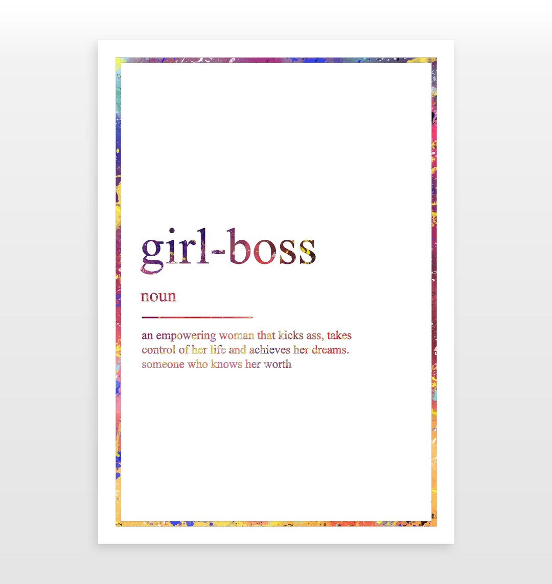 Girl Boss Definition Print - Etsy