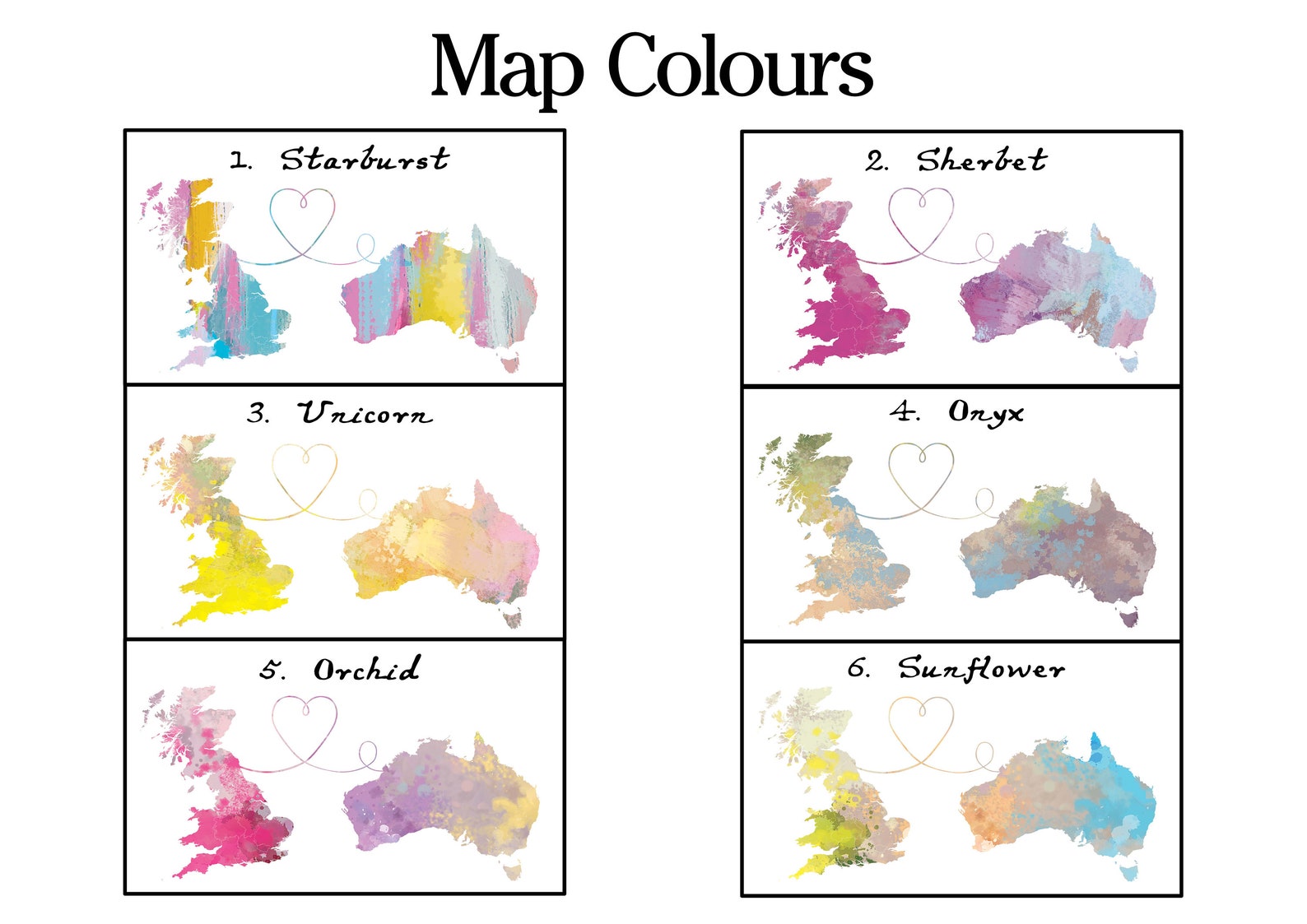 Personalised Map Print Any Two Countries Custom Map Art - Etsy UK