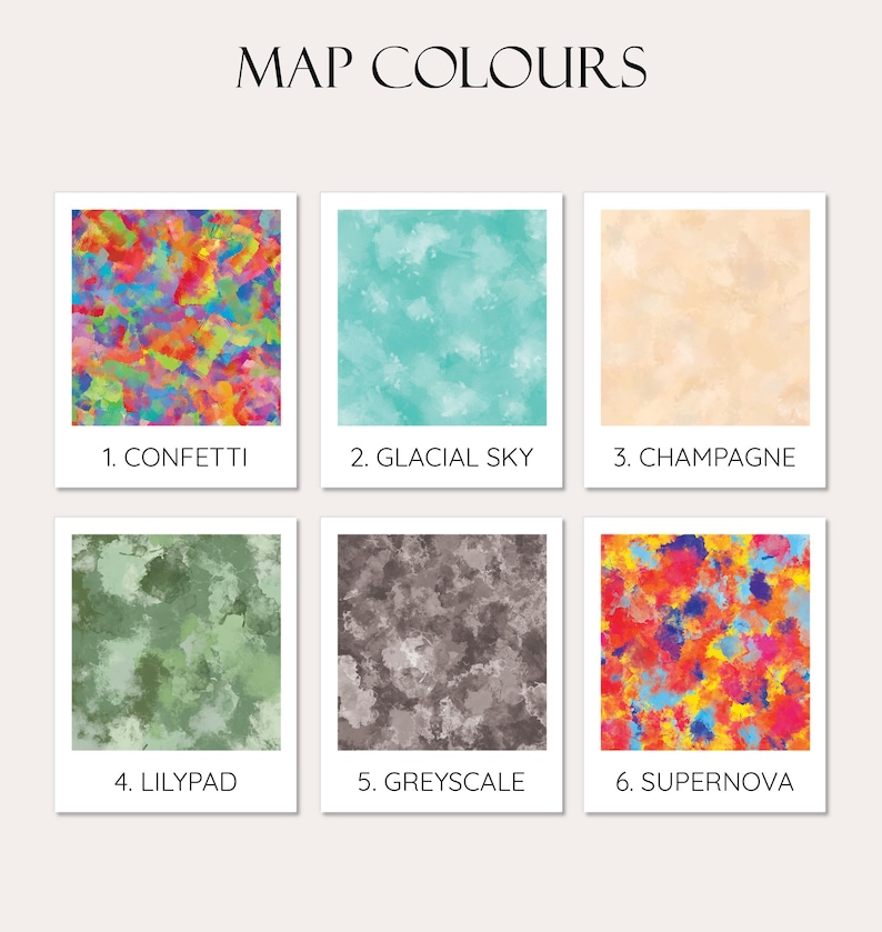 Personalised Map Print With Linked Locations | Custom Travel Adventures ...