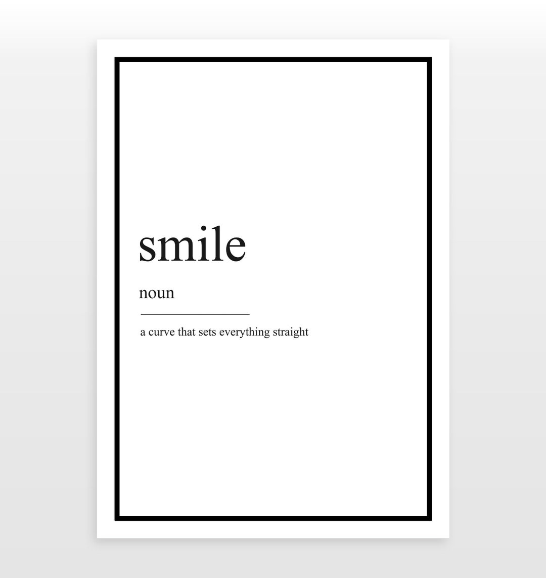 Smile Definition Print - Etsy