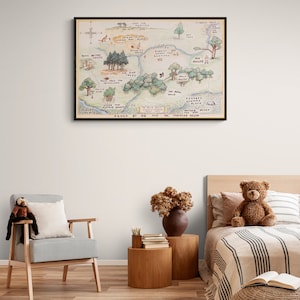 100 Aker Wood Map - Winnie the Pooh Print - Etsy
