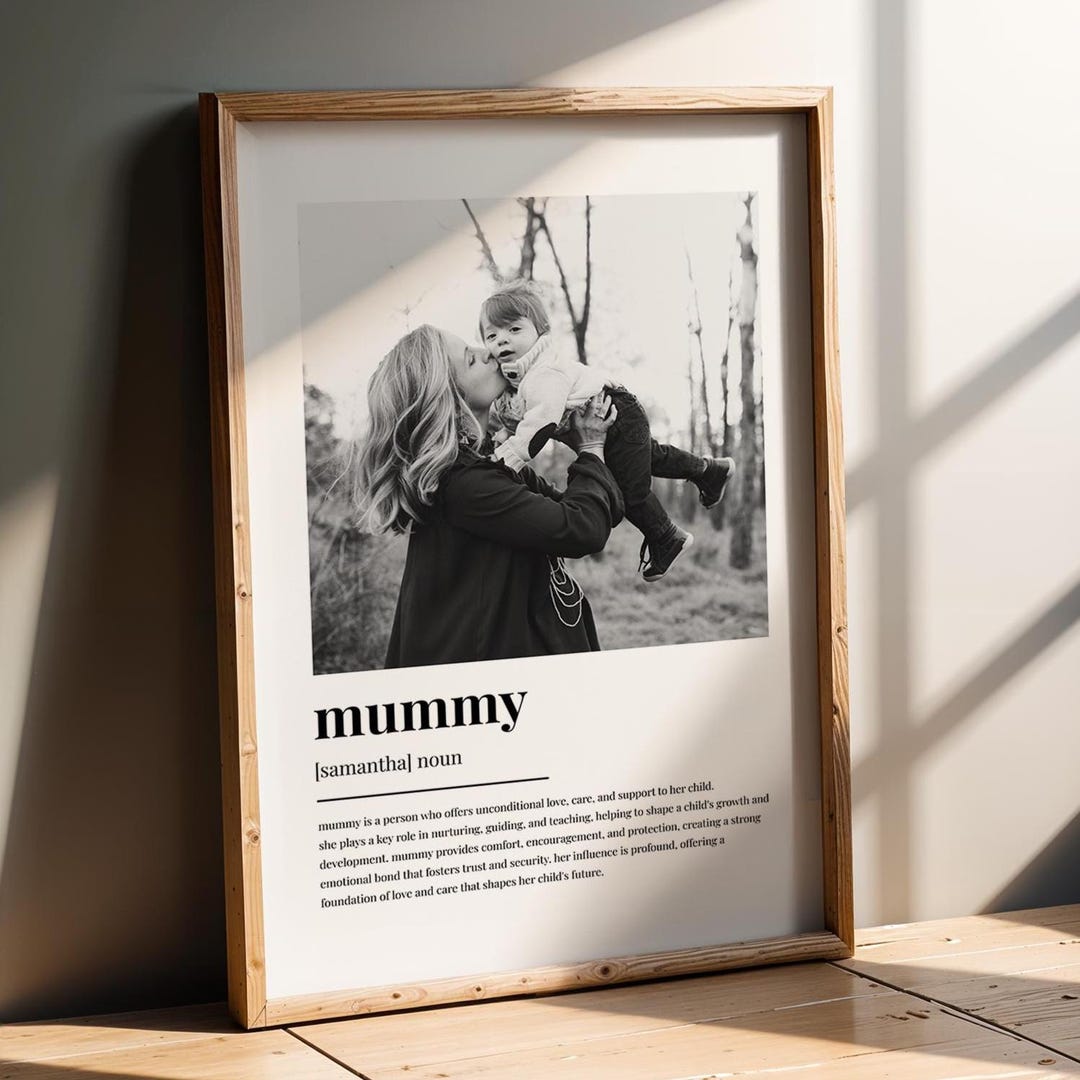 Personalised Mummy Definition Photo Print | Custom Mummy Definition ...