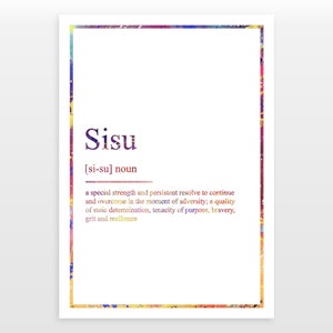 Sisu Definition Print - Etsy