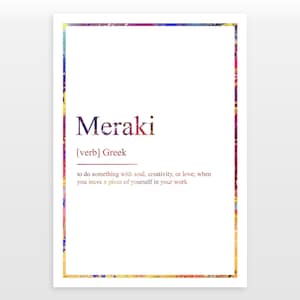 Meraki Definition Print - Etsy