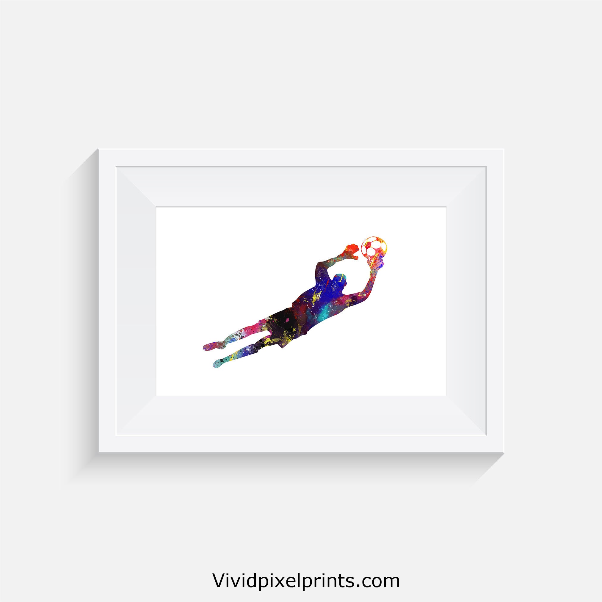 Goalkeeper Watercolour Print - Etsy UK