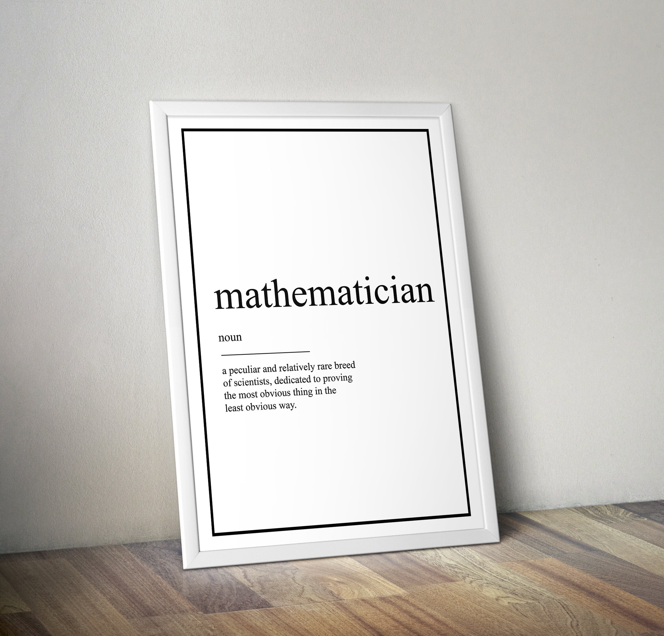 Mathematician Definition Print - Etsy