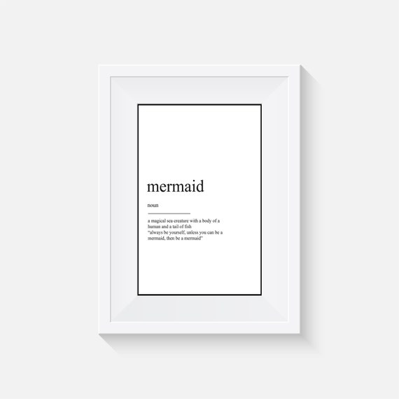 Mermaid Definition Print | Etsy