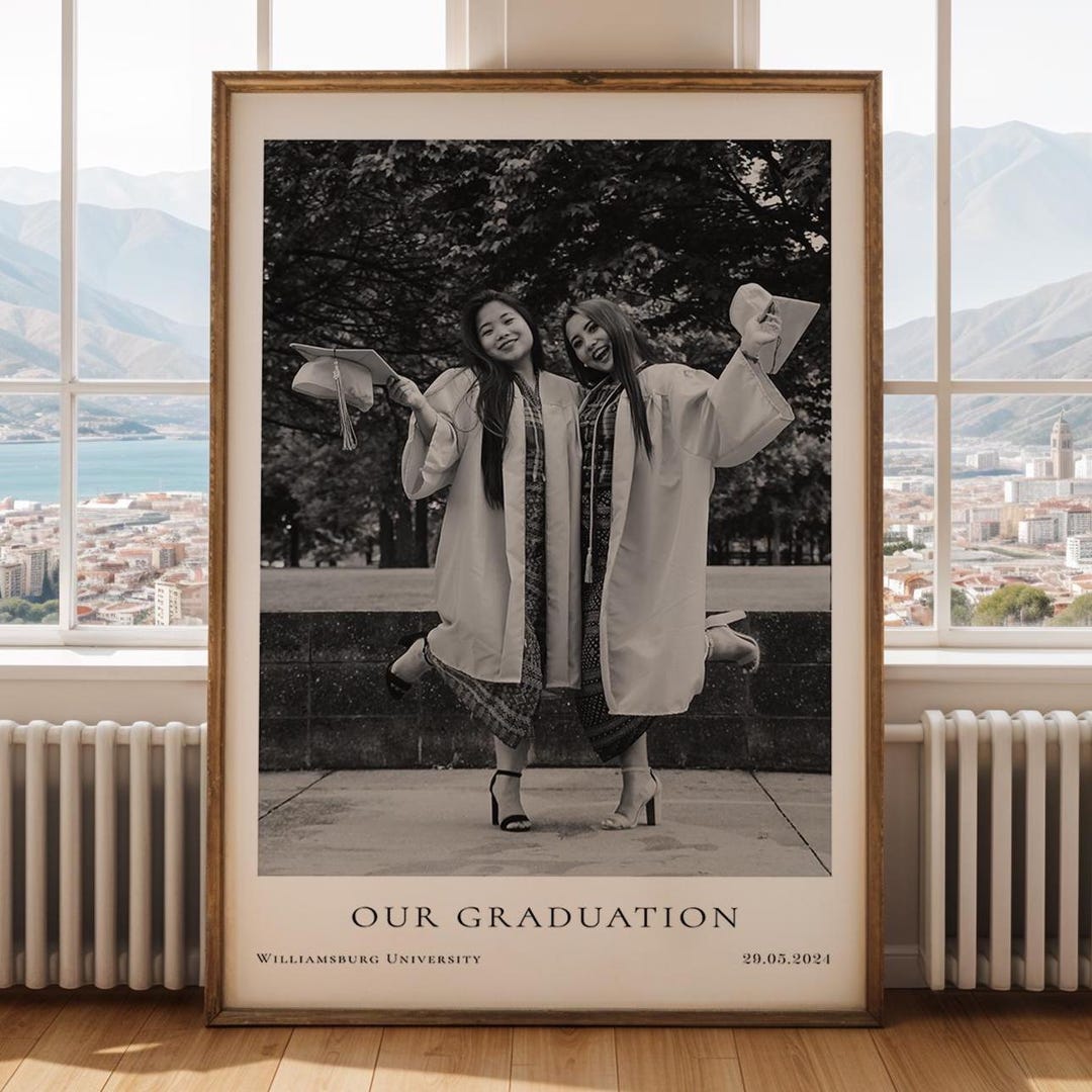 Personalised Graduation Photo Print With Customisable Text – Graduation ...