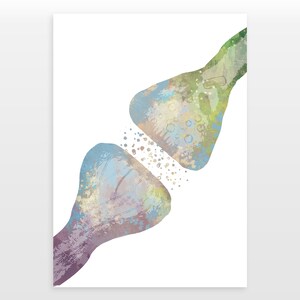 Brain Synapse Firing Poster - Brain Function Science Watercolour Print ...