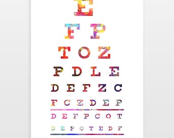 ABCDEFUCKOFF Explicit Eye Chart Print Rude Home Decor Adult Humour ...