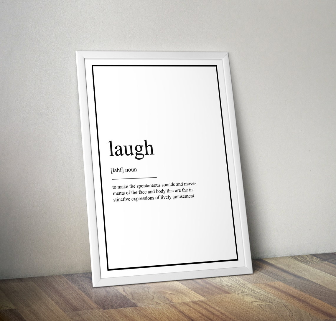 Laugh Definition Print - Etsy UK