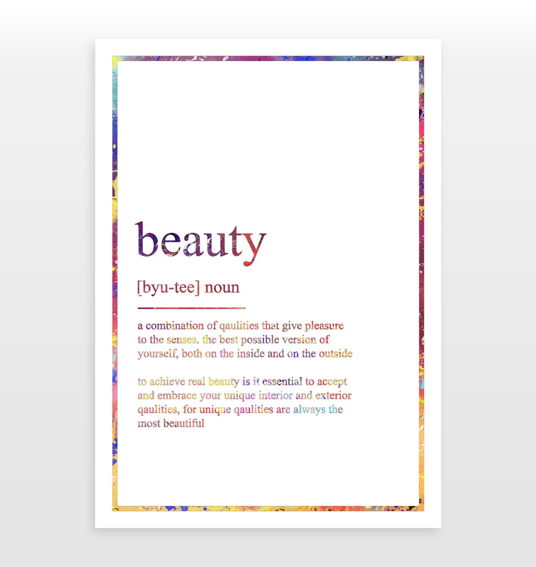 Beauty Definition Print - Etsy