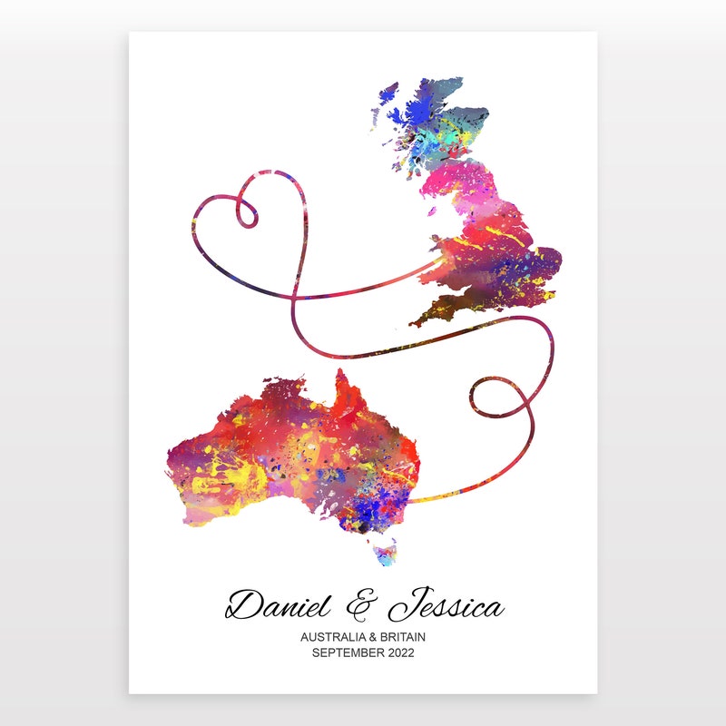 Personalised Map - Etsy