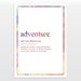 Adventure Definition Print - Etsy