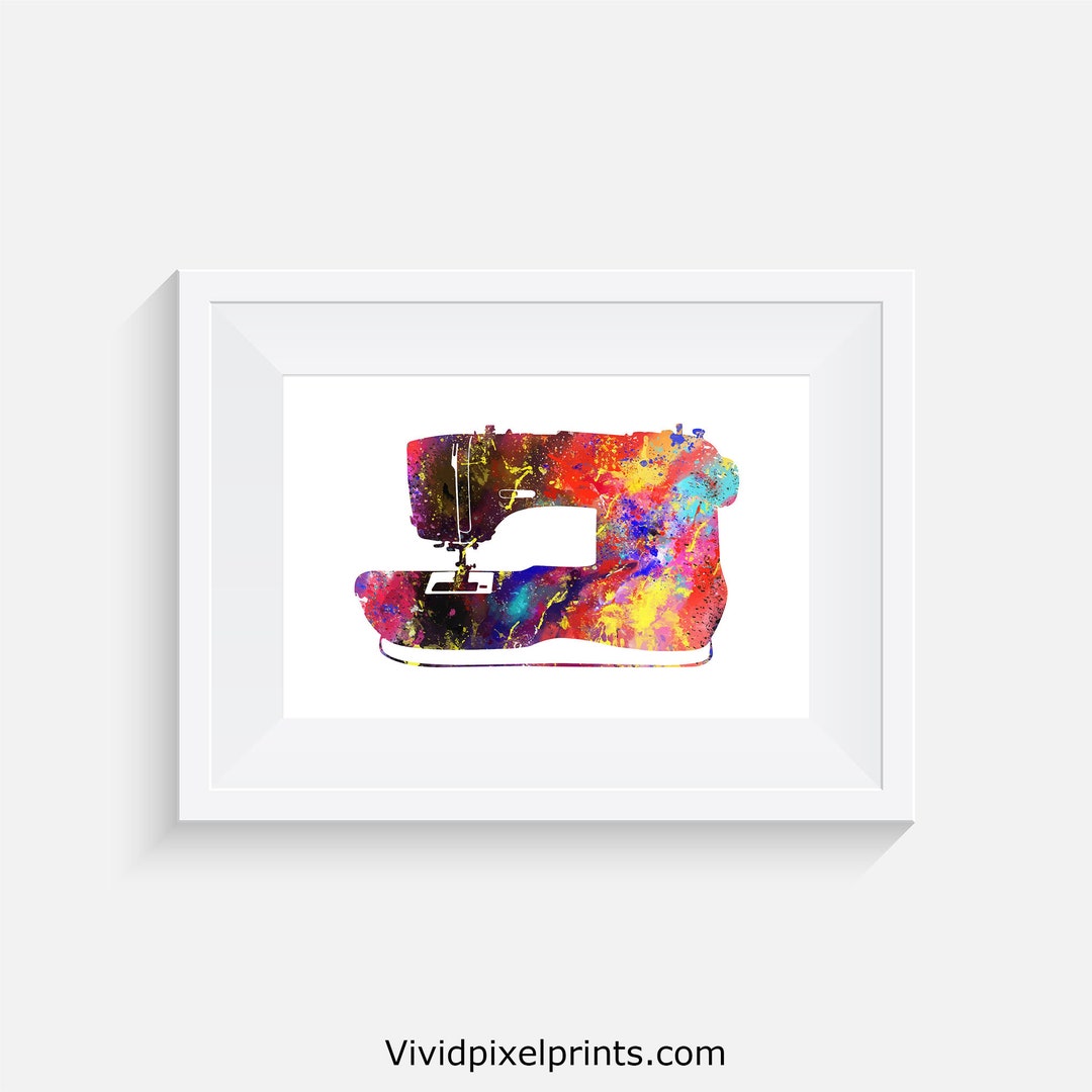 Sewing Machine Poster - Watercolour Print - Etsy
