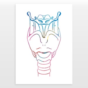 Larynx Poster - Human Anatomy Print - Watercolour Print - Etsy