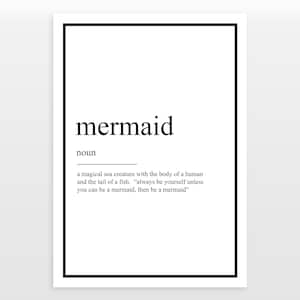 Mermaid - Definition Print - Etsy