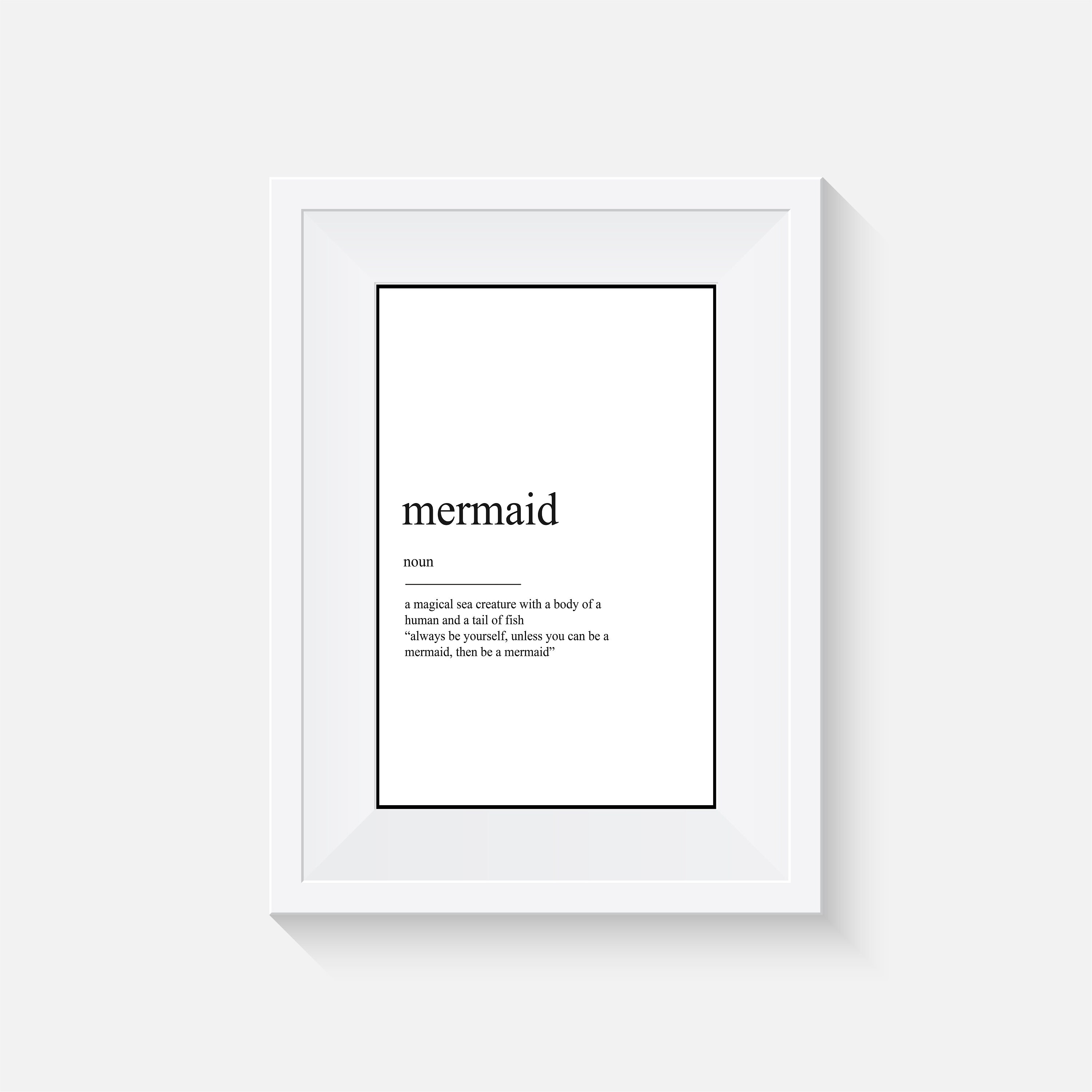 Mermaid Definition Print - Etsy