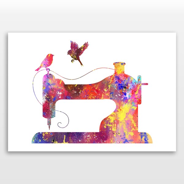 Sewing Machine Print - Etsy UK