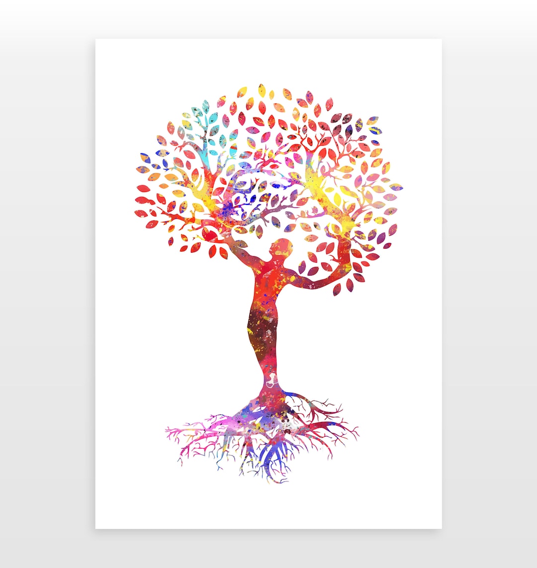 Tree of Life Poster - Mother Nature Print - Watercolour Print - Etsy