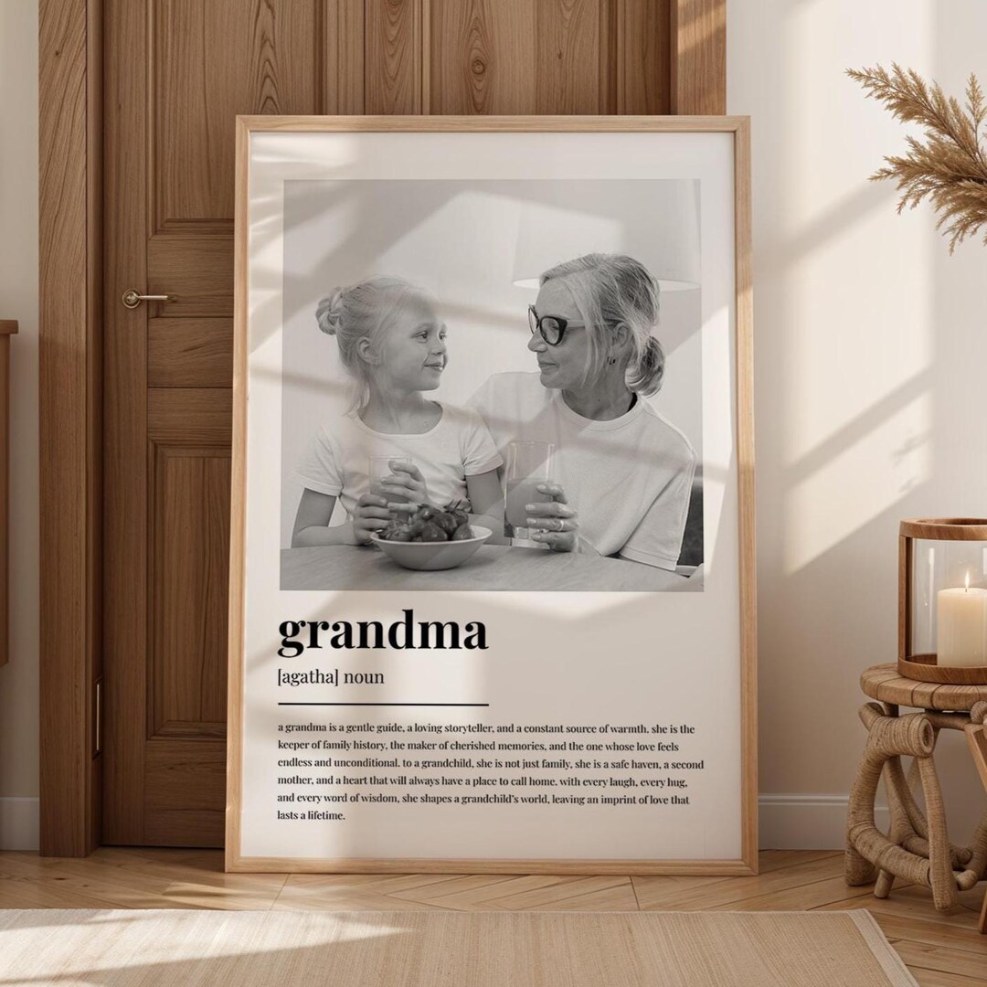 Personalised Grandma Definition Photo Print | Custom Grandma Definition ...
