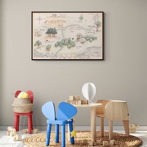 100 Aker Wood Map - Winnie the Pooh Print - Etsy